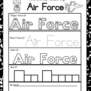 Printable Handwriting Practice Tracing Sheet - Veterans Day Printable ...
