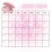 Monthly Calendar 2025 | Pink Pastel | Printable PDF Format | Digital ...