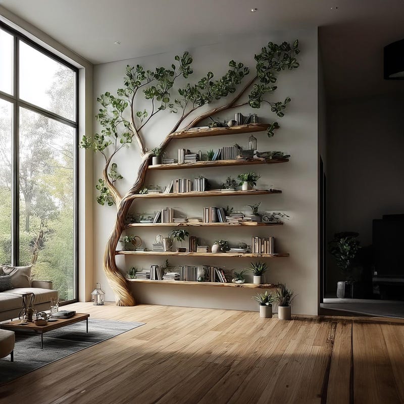 Wall Tree Bookshelf - Etsy