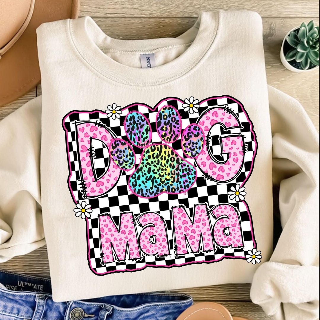 Coloful Dog Mom Png, Coquette Pink Dog Mom Png, Dog Lover Png, Pink Mom ...