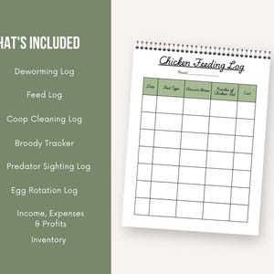 Comprehensive Chicken Health, Egg Log, Hatching & Incubation Log ...