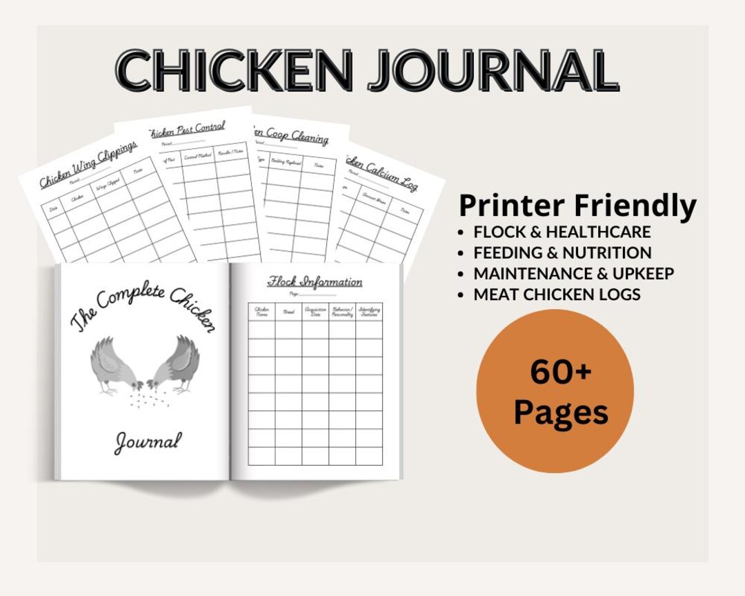 Chicken Log | Chicken Health Tracker | Homestead Management | Farm ...
