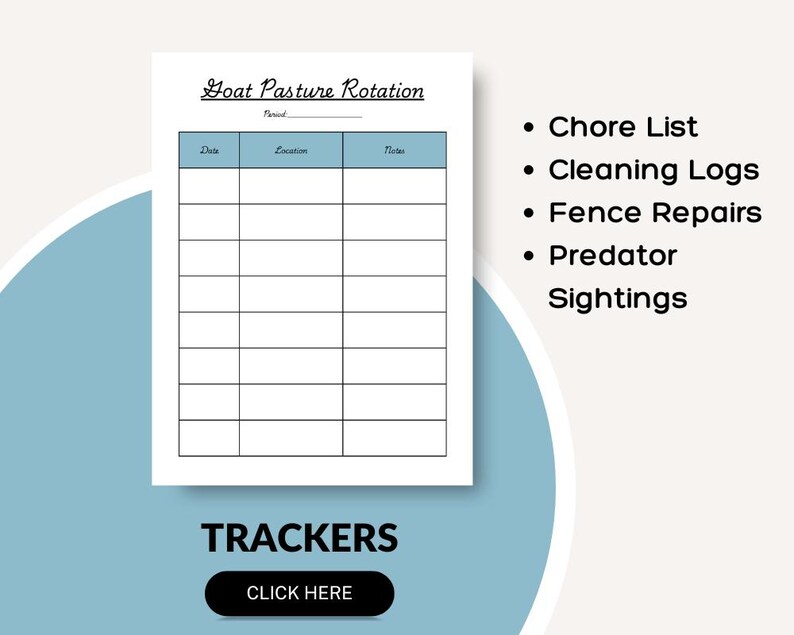 Goat Health Tracker | Kidding Log | Milk Log | Meat Tracker | Farm ...