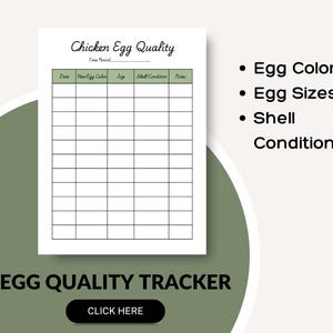 Chicken Egg Tracker | Egg Collection Log | Homestead Management | Farm ...