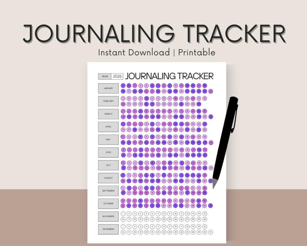 Daily Journaling Tracker | Journaling Log Printable (digital Download ...