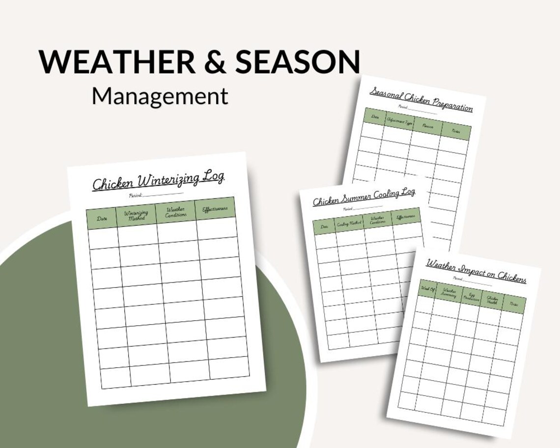 Chicken Log | Chicken Health Tracker | Homestead Management | Farm ...