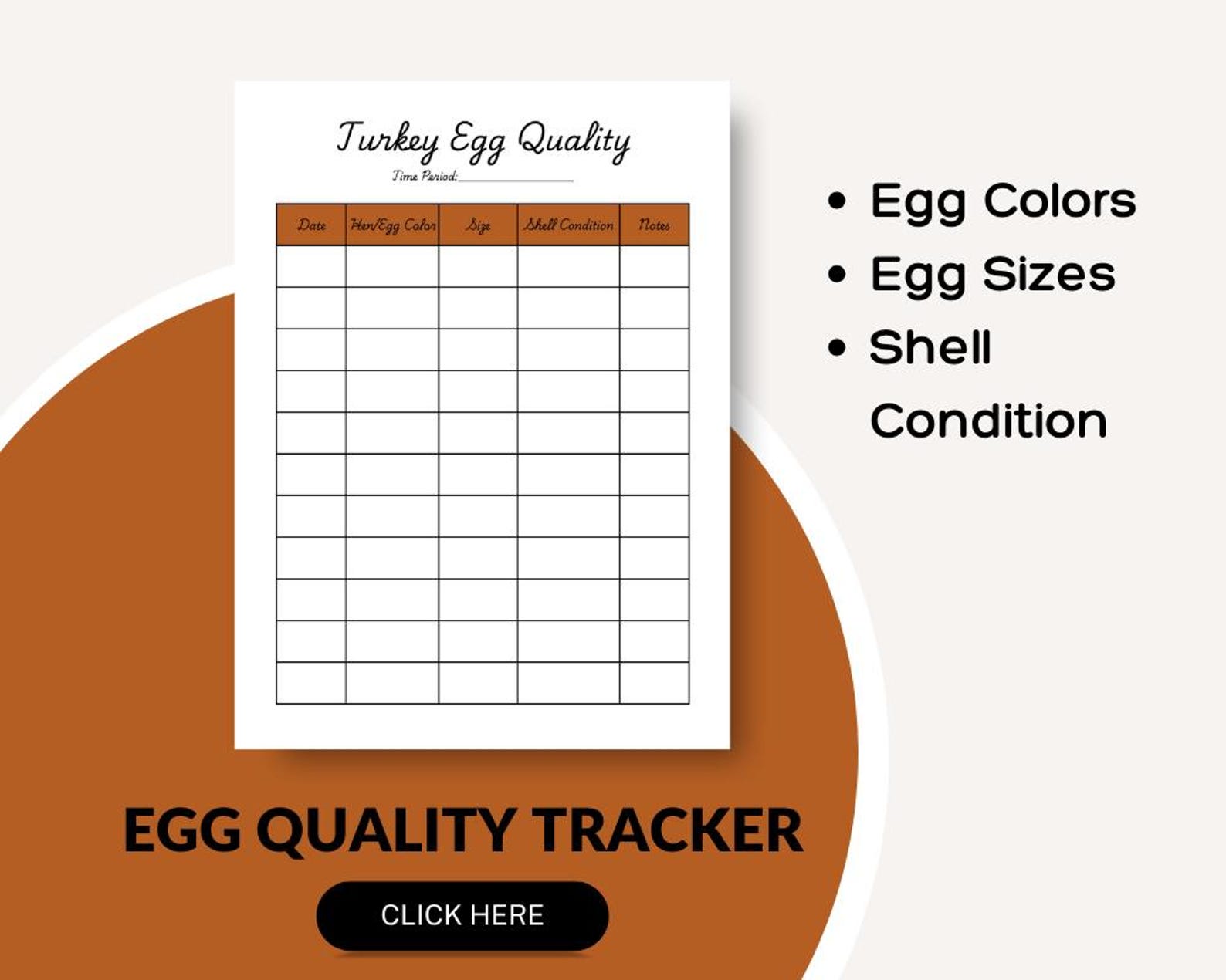 Comprehensive Turkey Health, Egg Log, Hatching & Incubation Log ...