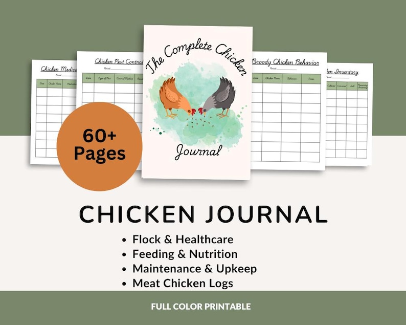 Comprehensive Chicken Health, Egg Log, Hatching & Incubation Log ...