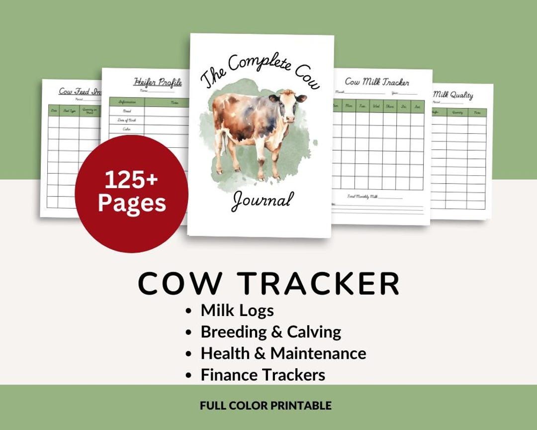 Cow Health Tracker | Calving Log | Milk Log | Meat Tracker | Farm ...