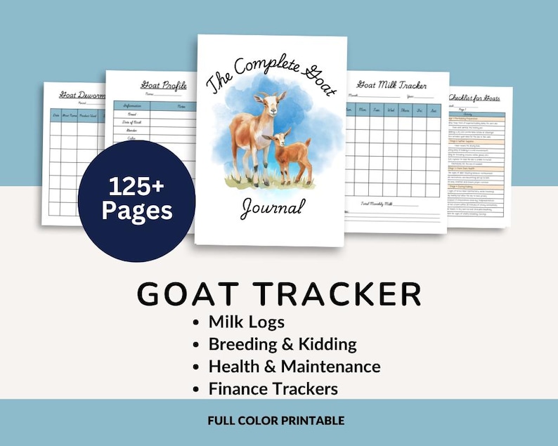 Goat Health Tracker | Kidding Log | Milk Log | Meat Tracker | Farm ...
