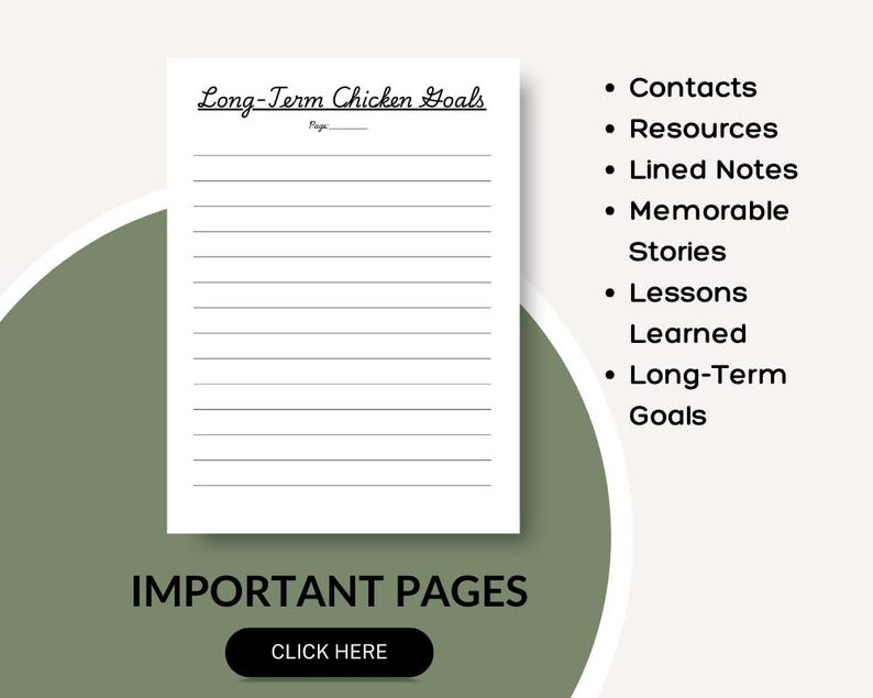 Chicken Log | Chicken Health Tracker | Homestead Management | Farm ...