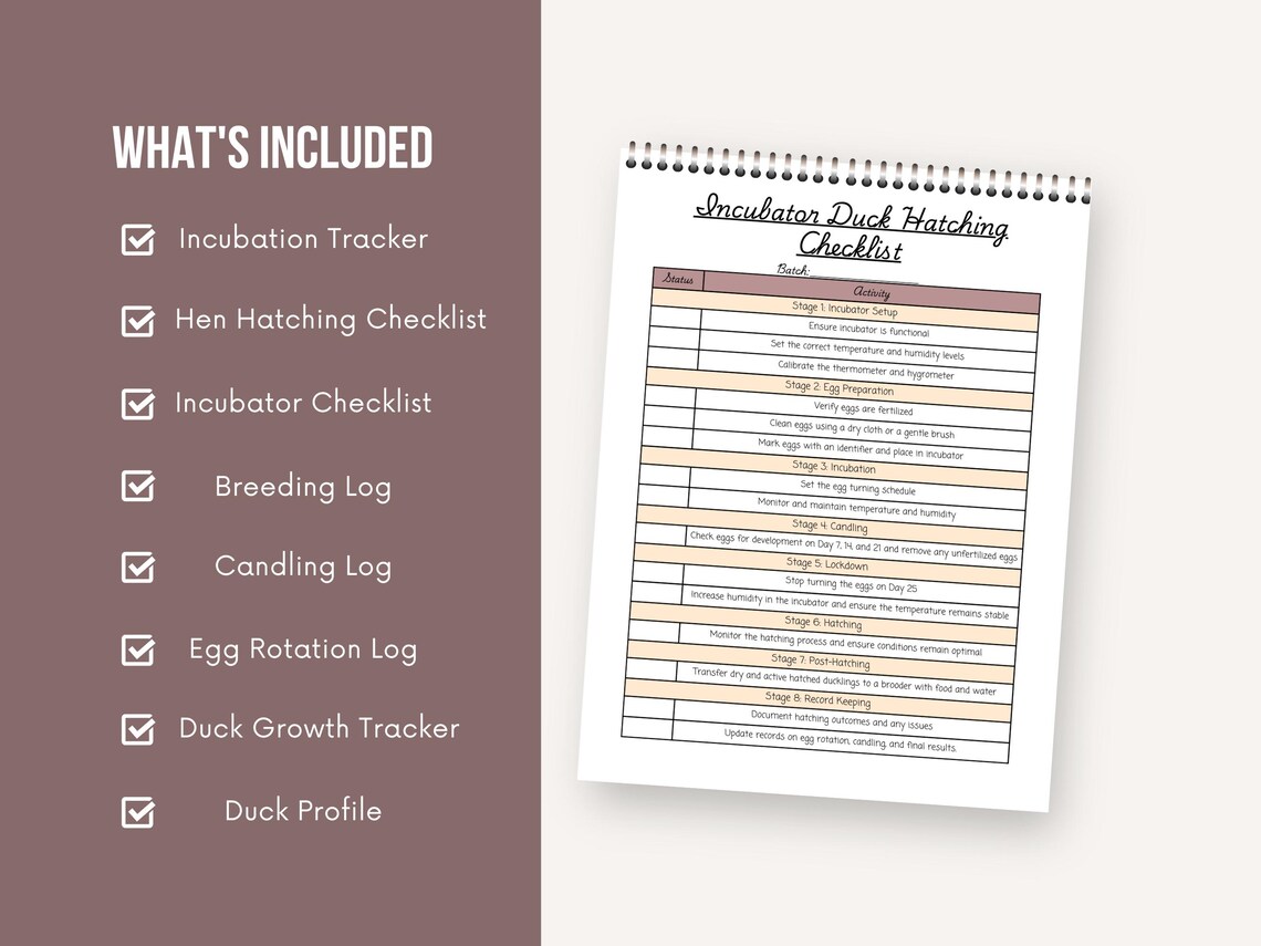 Duck Hatching and Incubation Log | Incubation Calendar | Homestead ...