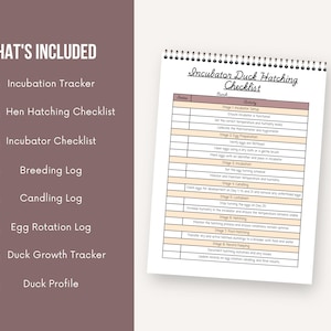 Duck Hatching and Incubation Log | Incubation Calendar | Homestead ...
