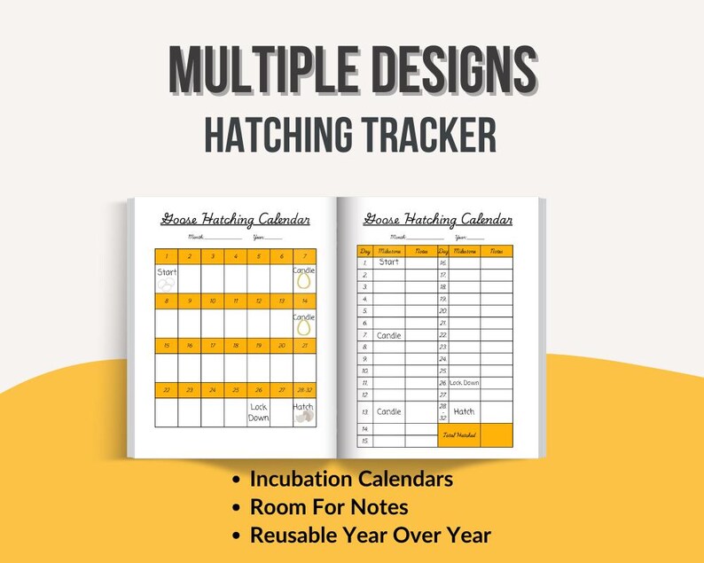 Comprehensive Goose Health, Egg Log, Hatching & Incubation Log ...