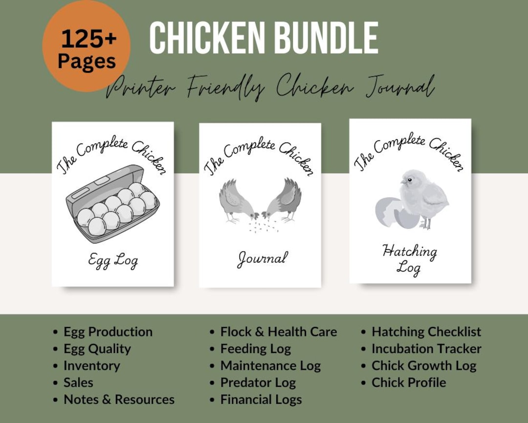 Printer Friendly Chicken Health, Egg Log, Hatching & Incubation Log ...