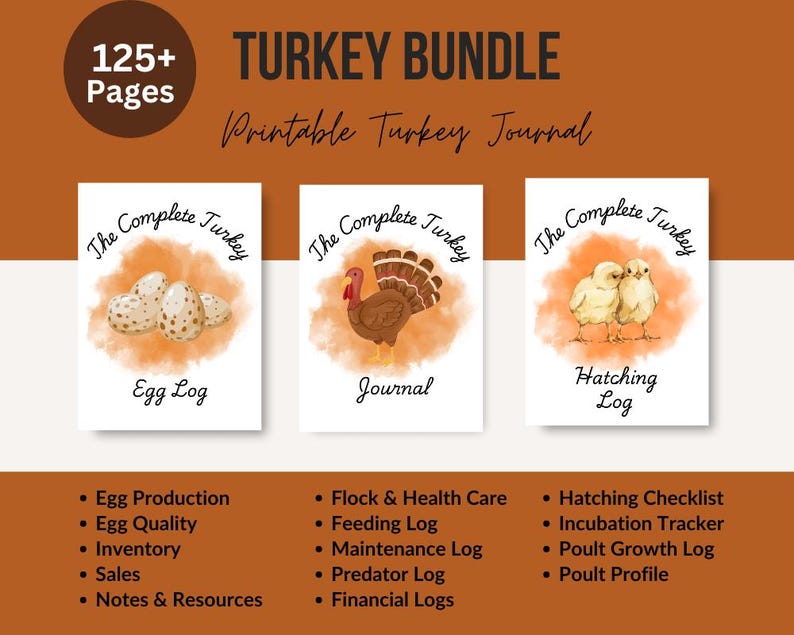 Comprehensive Turkey Health, Egg Log, Hatching & Incubation Log ...