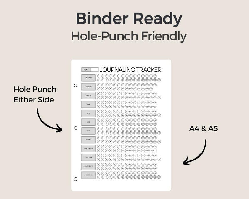 Daily Journaling Tracker | Journaling Log Printable (digital Download ...