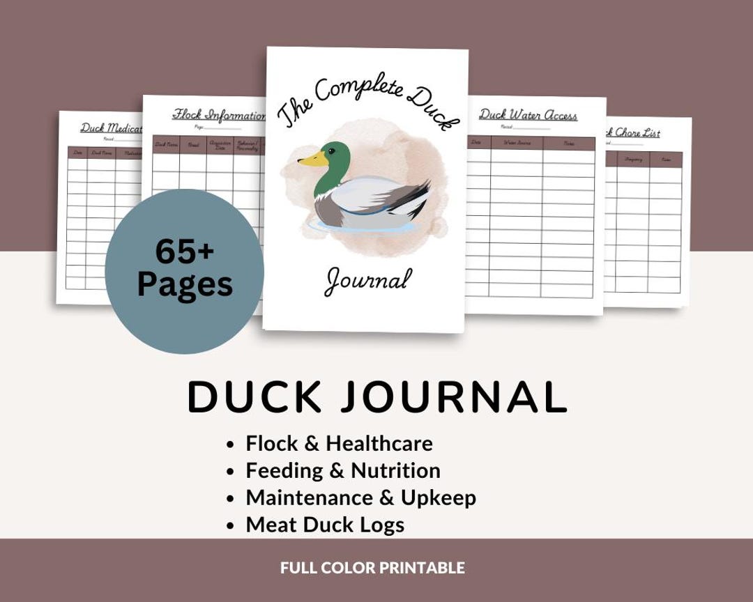 Duck Log | Duck Health Tracker | Homestead Management | Farm Record ...