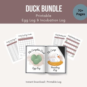 Duck Egg, Hatching & Incubation Log | Calendar | Egg Tracker ...