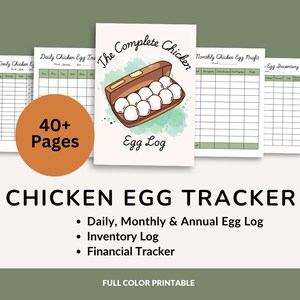 Chicken Egg, Hatching & Incubation Log | Calendar | Egg Tracker ...