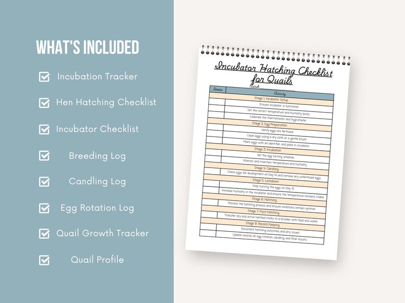 Quail Hatching and Incubation Log | Incubation Calendar | Homestead ...