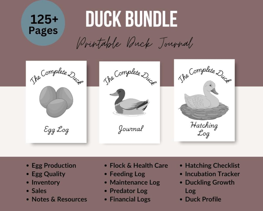 Printer Friendly Duck Health, Egg Log, Hatching & Incubation Log ...
