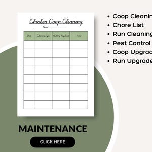 Chicken Log | Chicken Health Tracker | Homestead Management | Farm ...