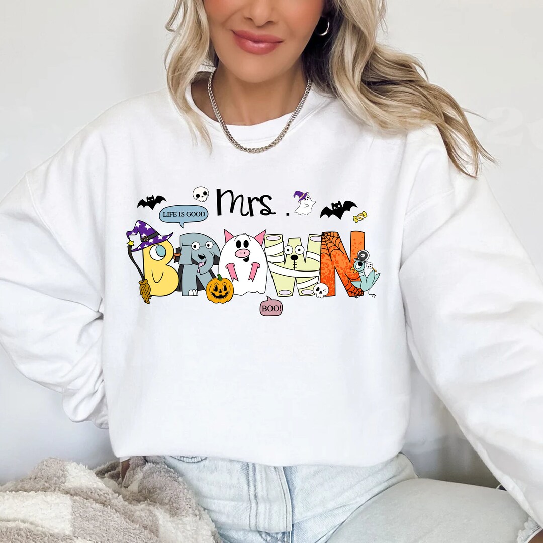 Halloween Elephant and Piggie Custom Name Png, Spooky Elephant Png ...