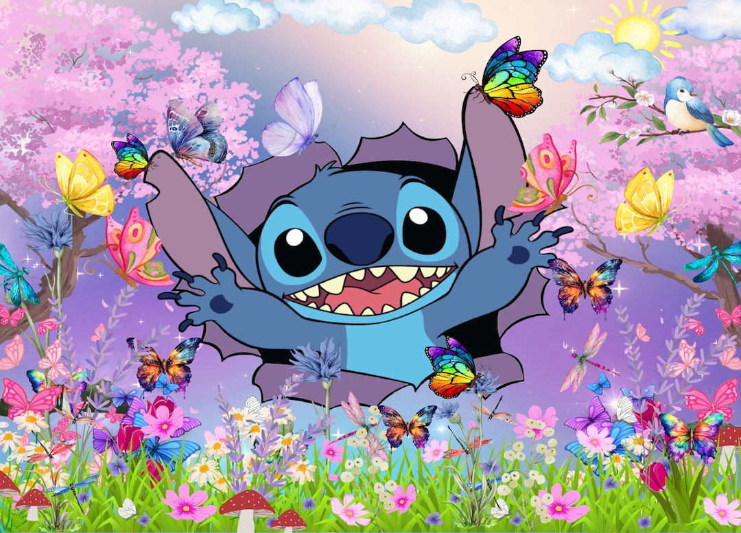 Stitch Sublimation Ready Butterfly Breakthrough PNG Tumbler Wrap - Etsy