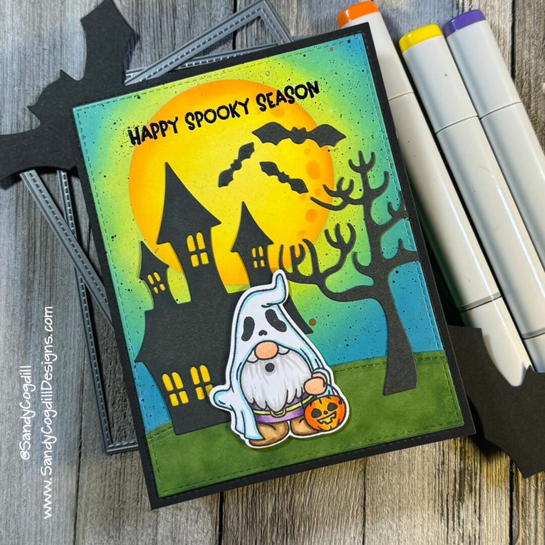 Fab-boo-lous Gnome Ghost Halloween Card - Etsy
