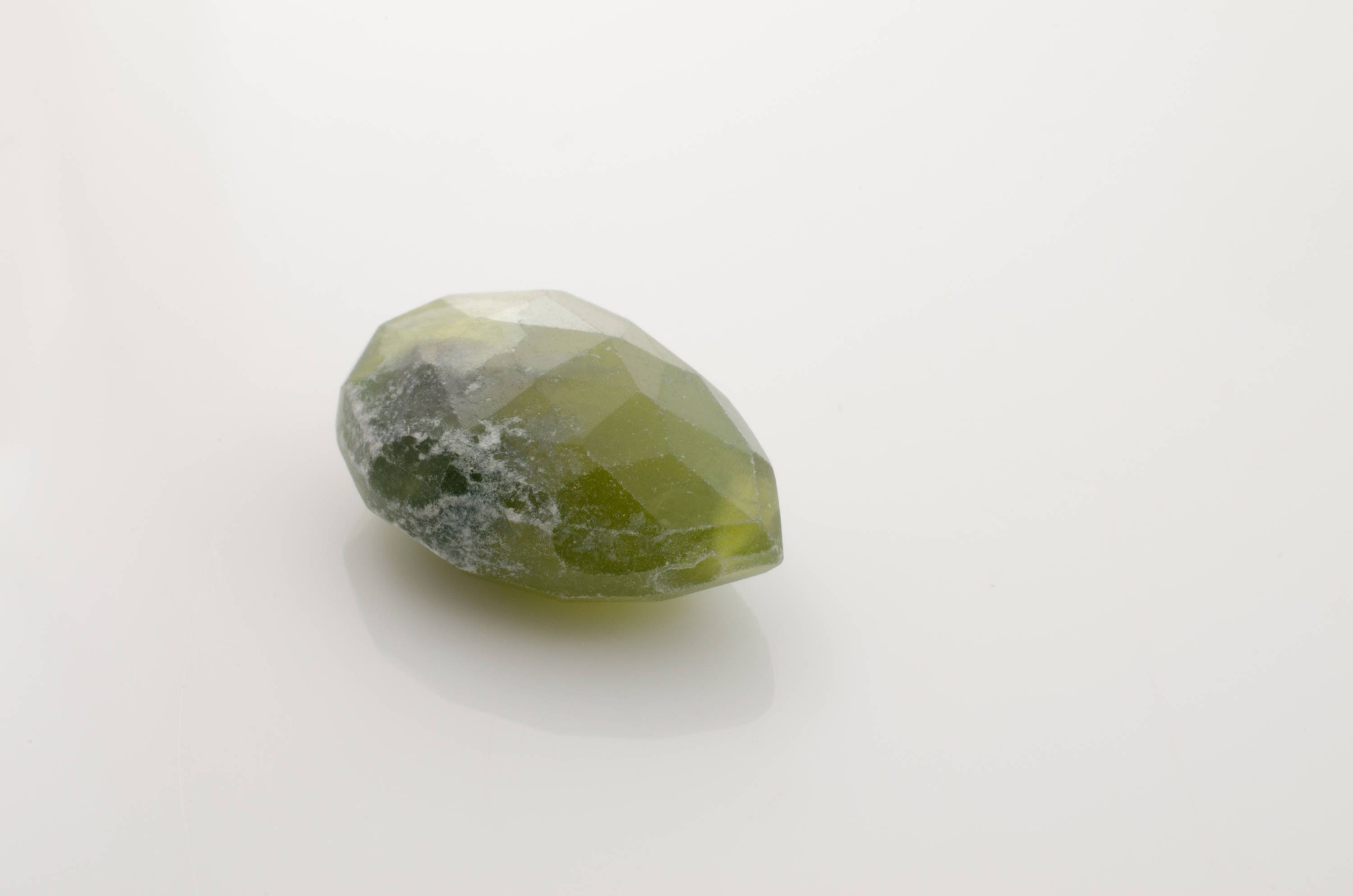 Faceted Vasonite Pear Teardrop Briolette. Vasonite Briolette. Olive ...