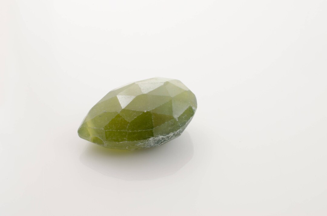 Faceted Vasonite Pear Teardrop Briolette. Vasonite Briolette. Olive ...