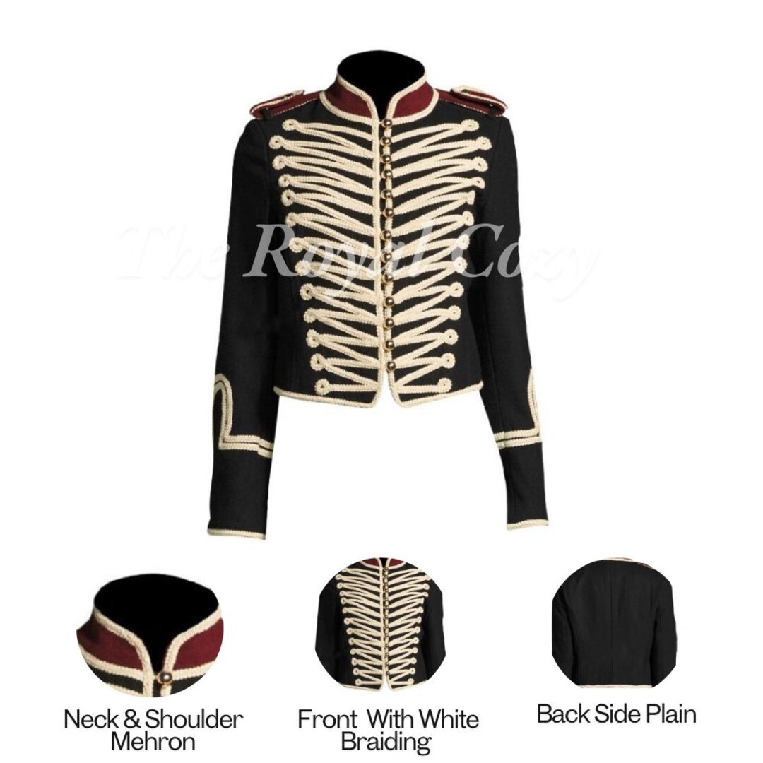 Marching Band Hussar Jacket Black | Military Hussar Design Inspired by ...