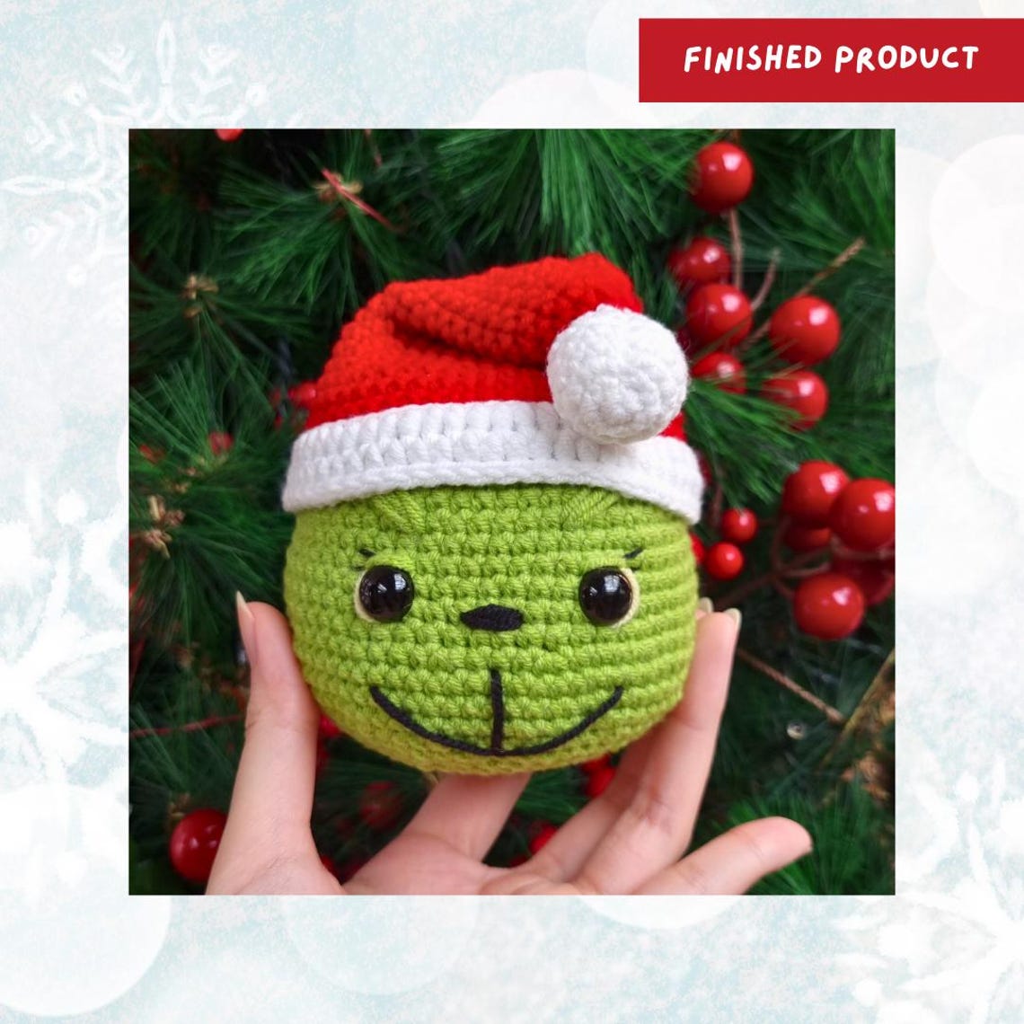 Crochet Grinch Ornament Desk Mate Plushie Christmas Gifts Amigurumi - Etsy