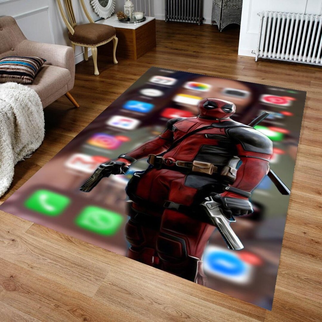 Special Design Deadpool Rug, Deadpool Rug, Super Hero Rug, Teen Room ...