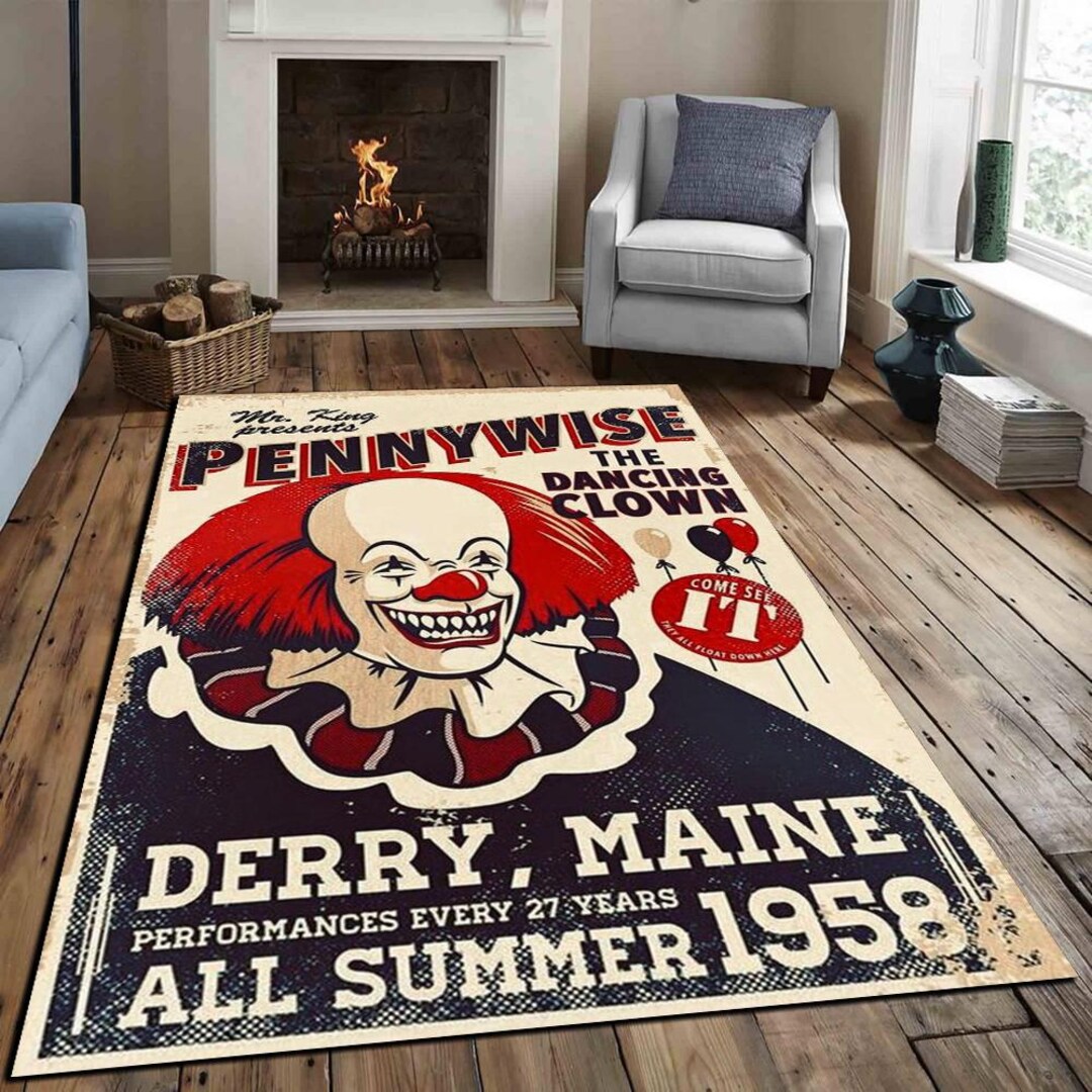 Mr King Rug, Pennywıse Rug, Clown Rug, Fear Rug, Horror Movie Rug ...