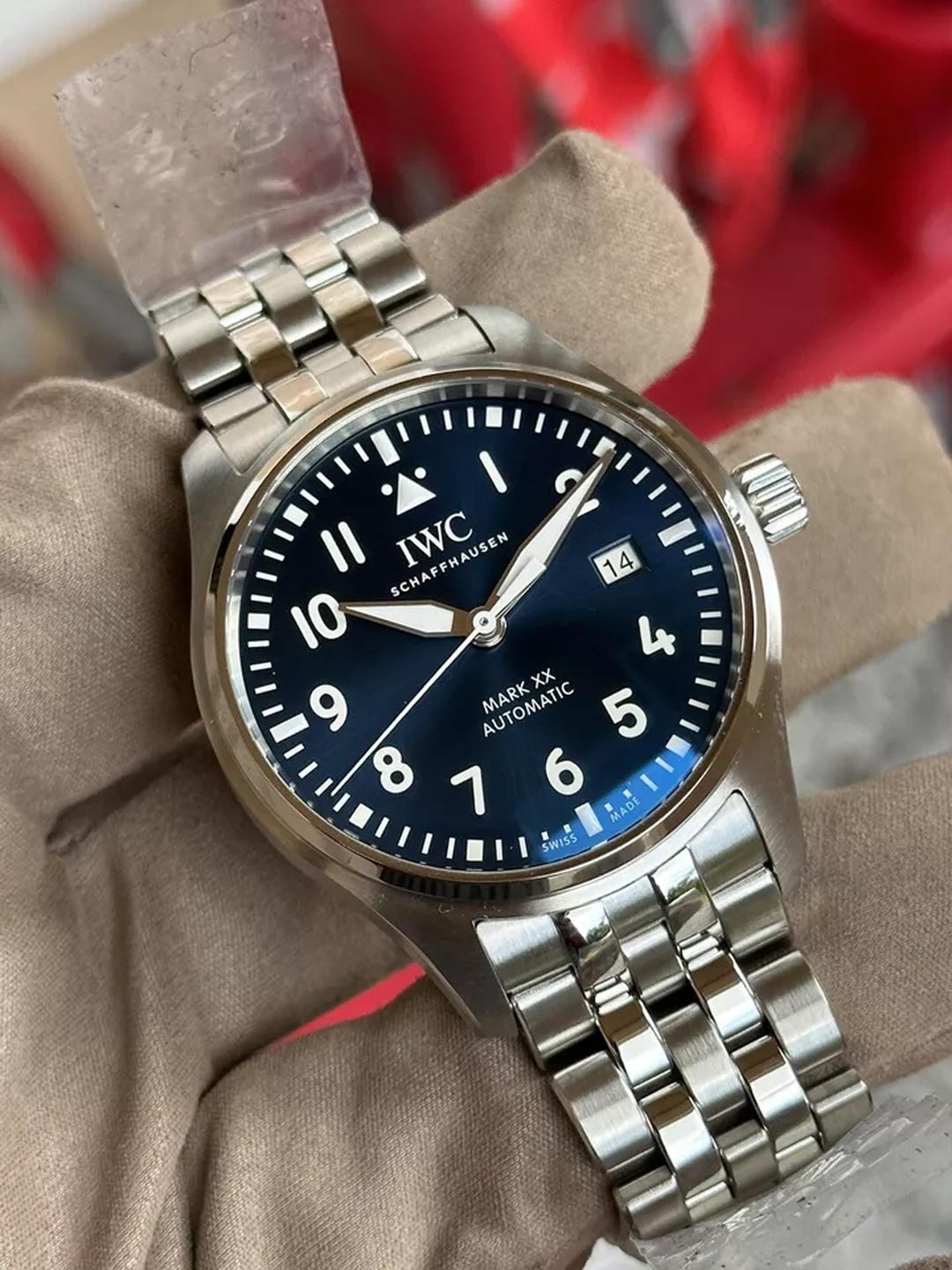 Fullset Watch IWC Pilot Mark XX Blue Dial IW328204 40mm 2024 Original ...