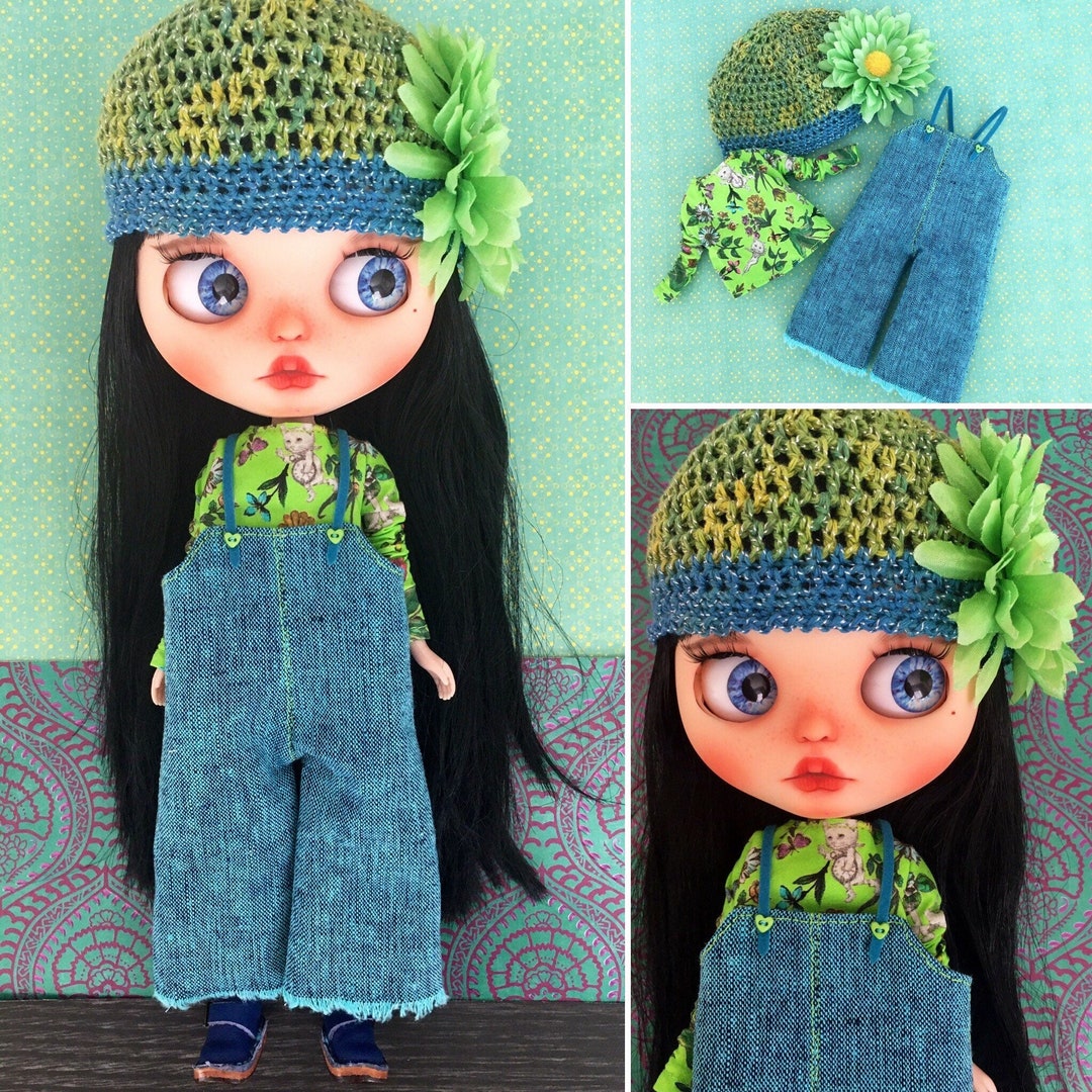 Blythe Linen Overalls With Coordinating Botanical Print Tunic Top and ...