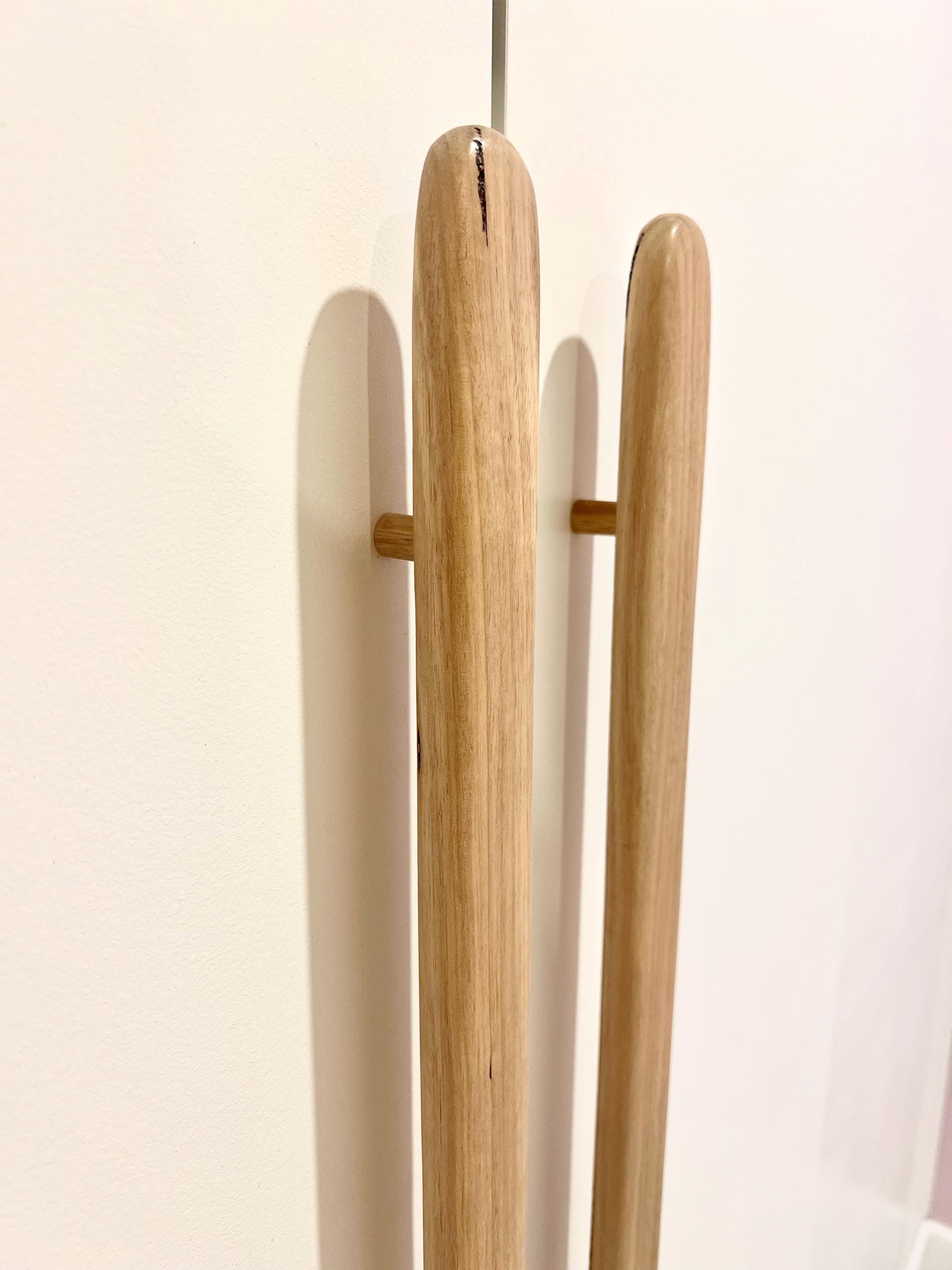 Oak Modern Door Handles, Minimalist Solid Wood Wardrobe Drawer Pull ...