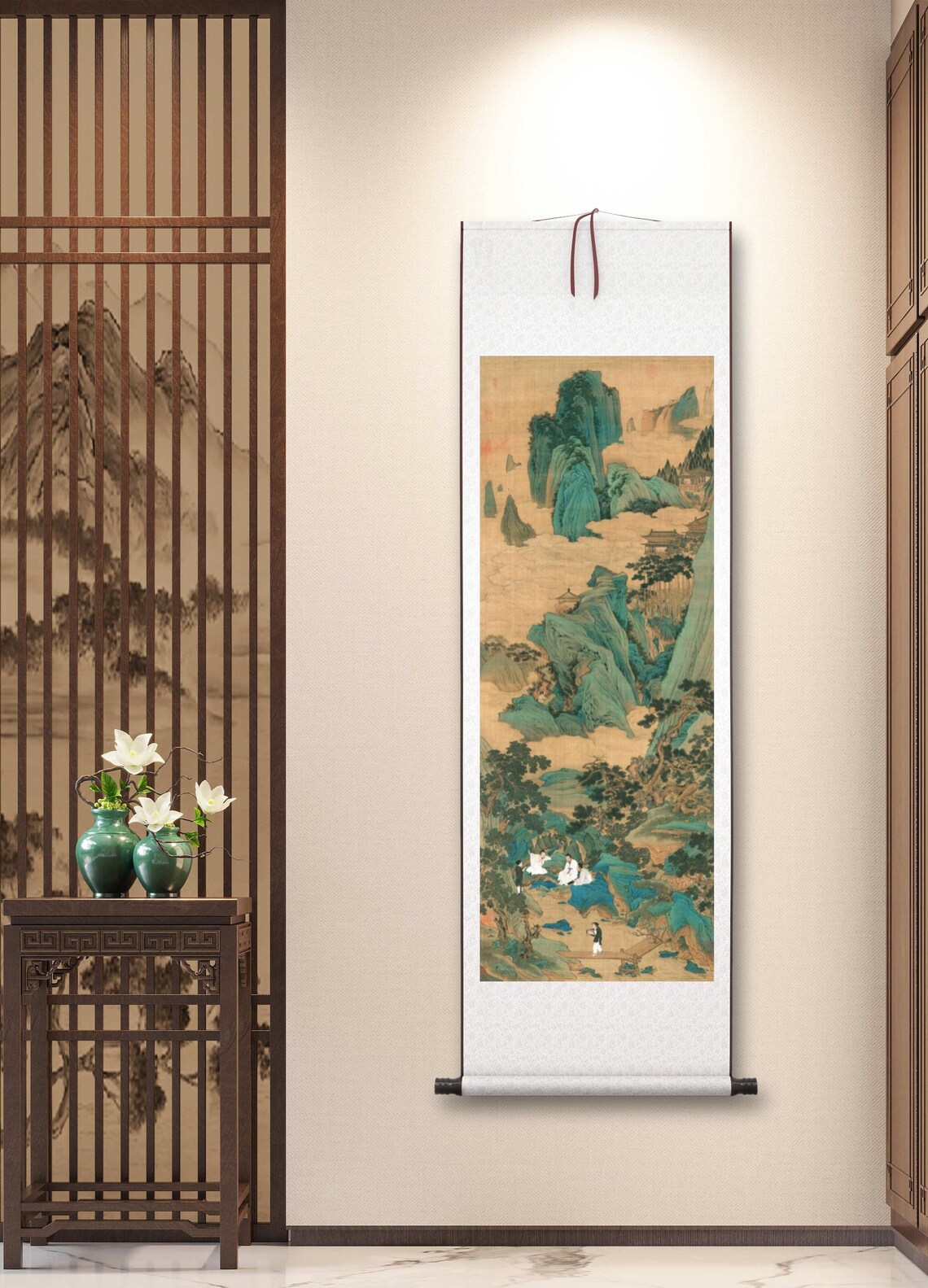 Chinese Art, Paradise of Peach Blossom Land, Qiu Ying, Large Wall Art ...