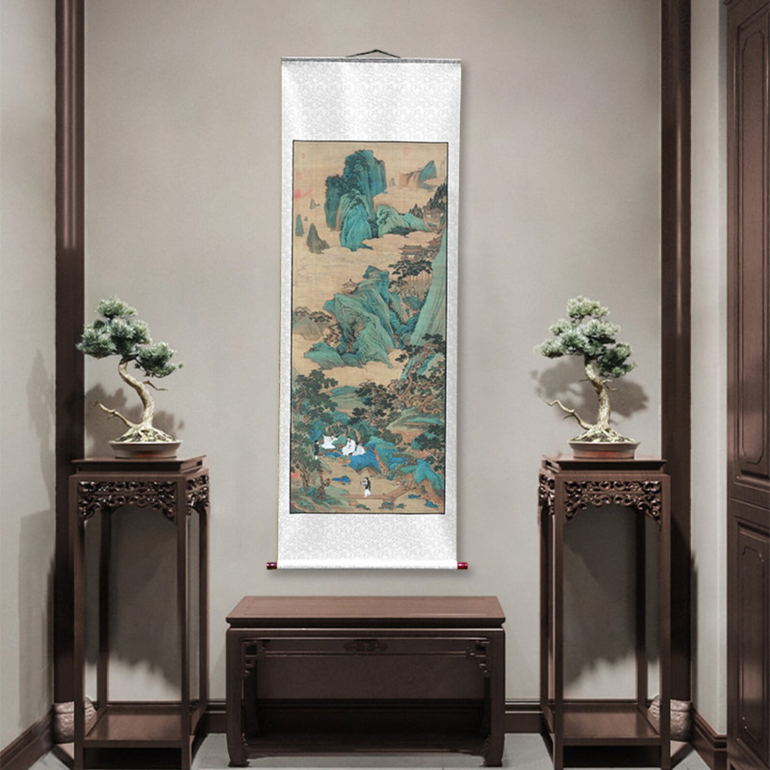 Chinese Art, Paradise of Peach Blossom Land, Qiu Ying, Large Wall Art ...