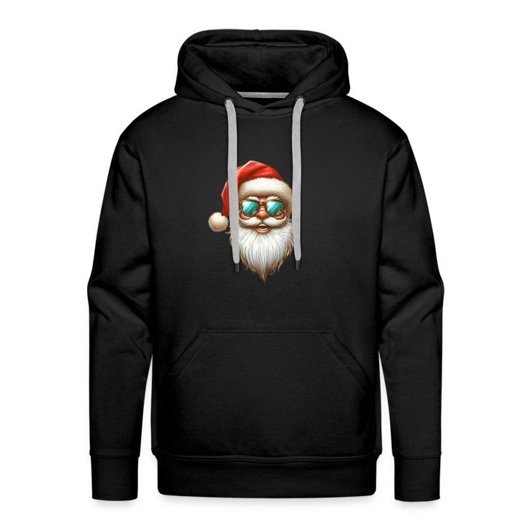 Men's Premium Hoodie Santa Claus Head With Sunglasses Christmas Sweater ...