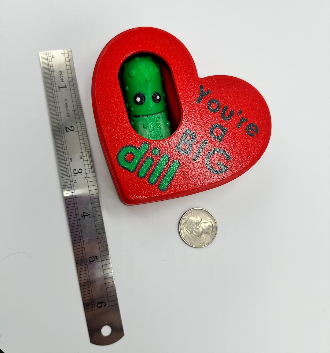 Small Version "you're a Big Dill" Tickle Pickles 3D Printed, Articulating Mouth, Desktop Toy ...