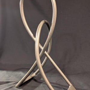 Abstract Modernist Metal Table Sculpturevintage 1970s Gray Silver ...