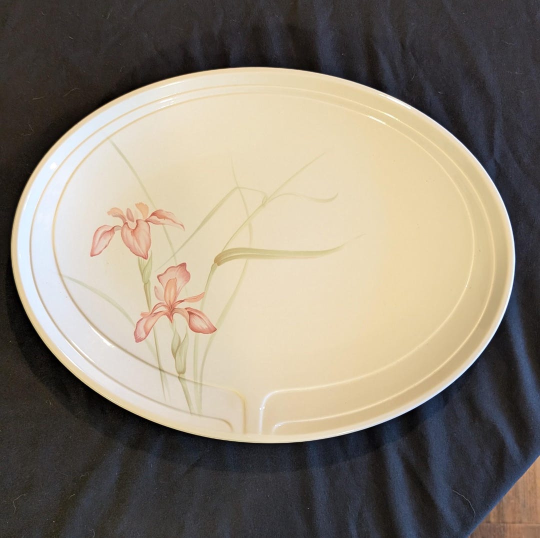 Johnson Brothers Vogue Pink Floral Oval Serving Platter 14.5" England ...