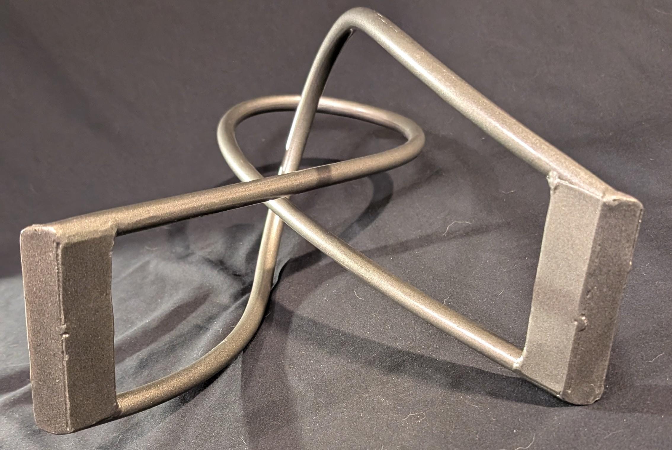 Abstract Modernist Metal Table Sculpturevintage 1970s Gray Silver ...