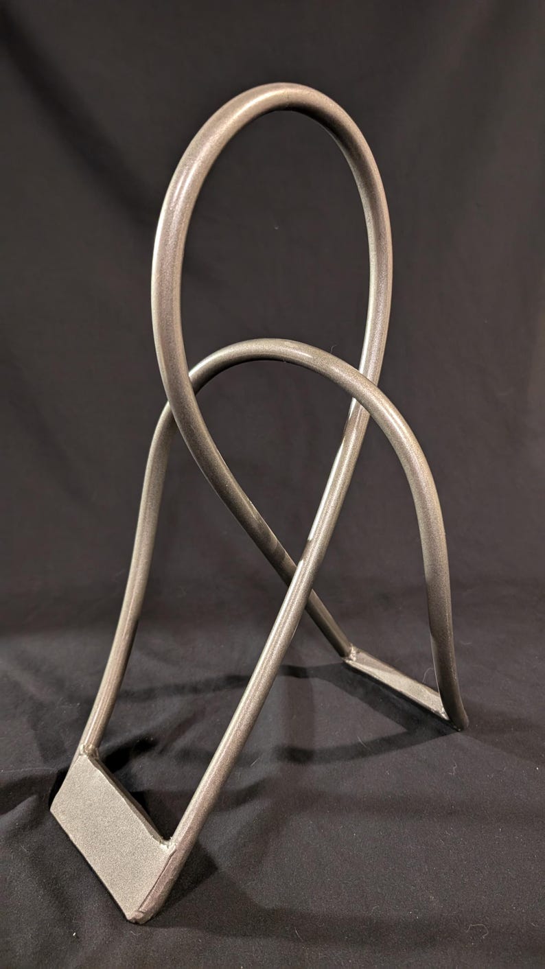 Abstract Modernist Metal Table Sculpturevintage 1970s Gray Silver ...