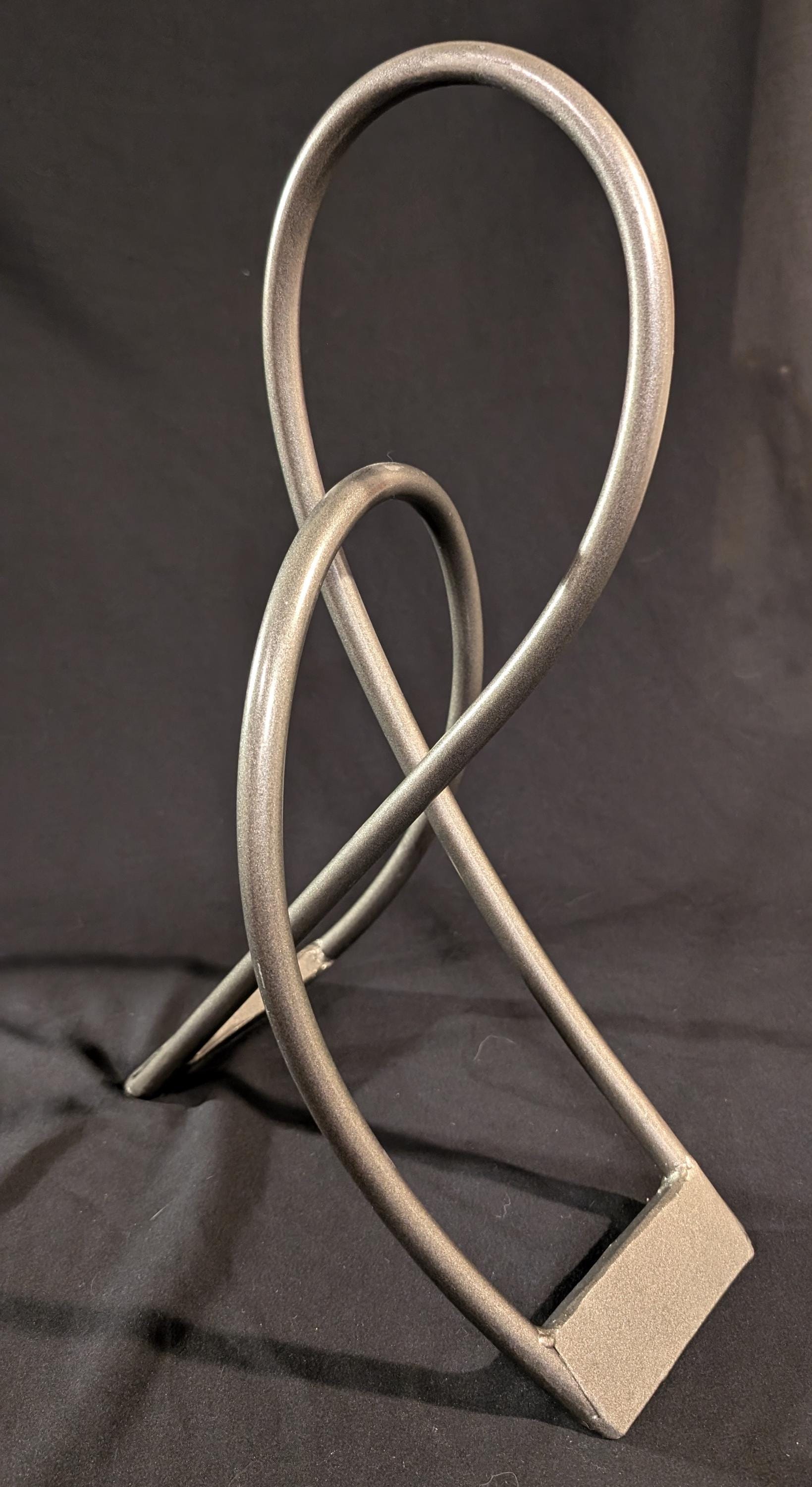 Abstract Modernist Metal Table Sculpturevintage 1970s Gray Silver ...