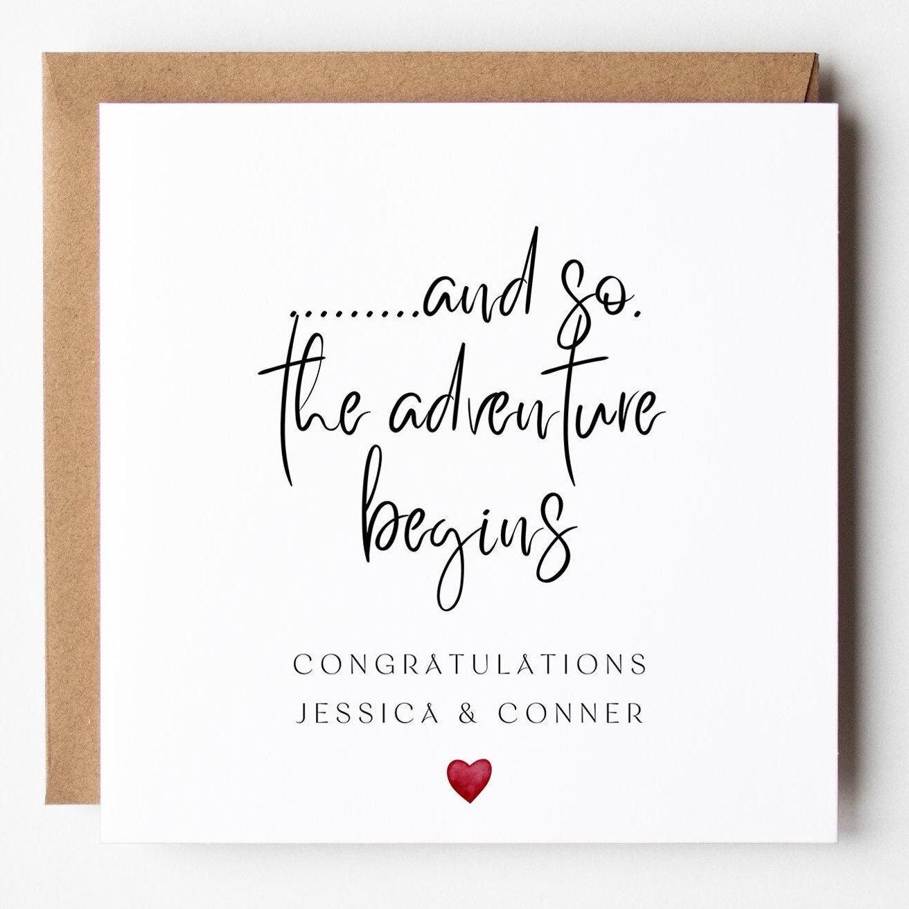 Congratulations Engagements Card, New Adventure, New Chapter, Happy ...