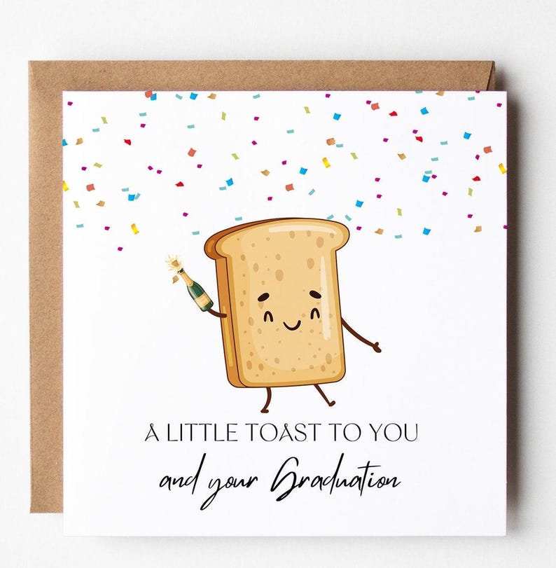 PRINTABLE Graduation Card, A Toast to You, Champagne Toast, Joke Funny ...